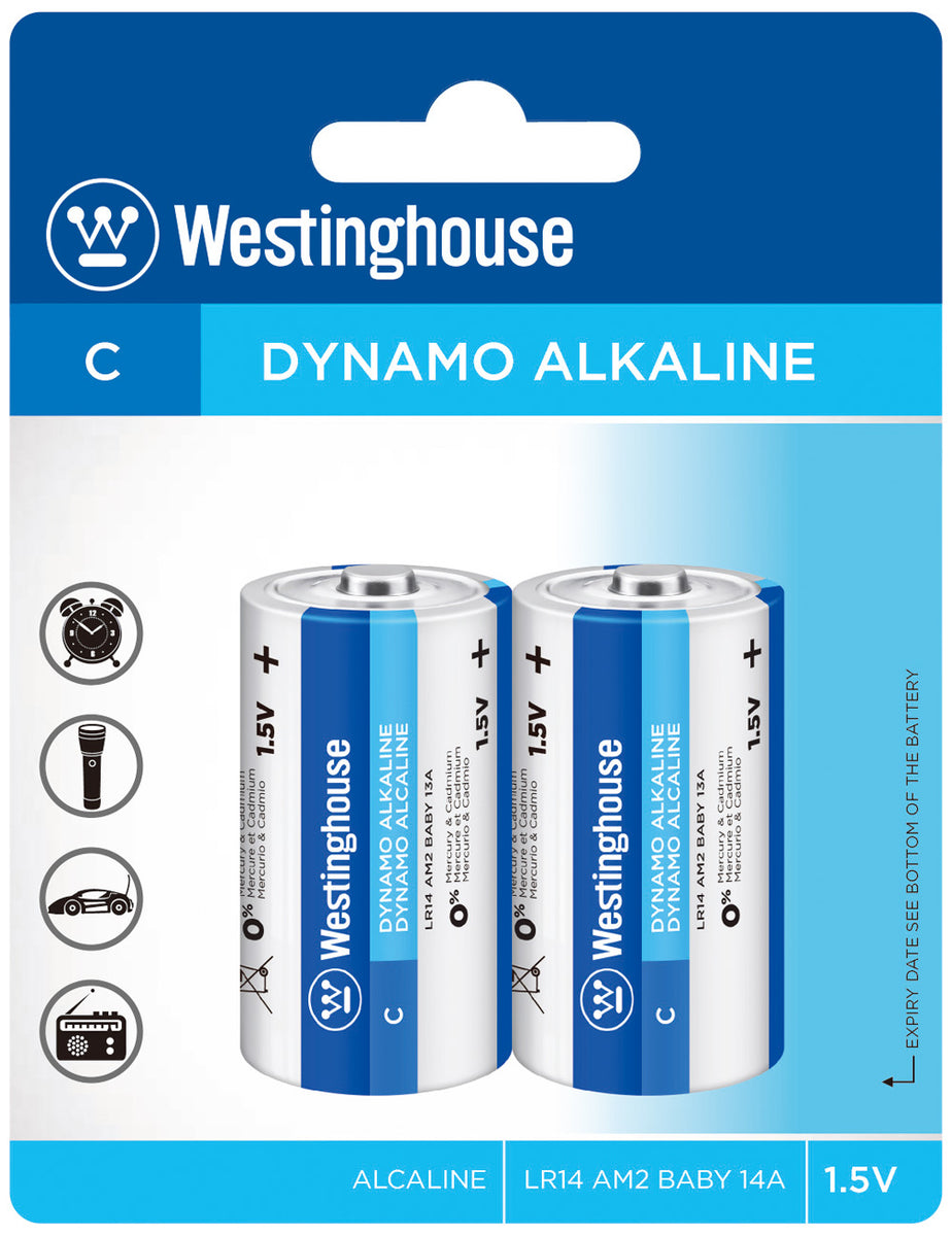 Dynamo Alkaline C 2 Pack – Celltown | Westinghouse-Batteries